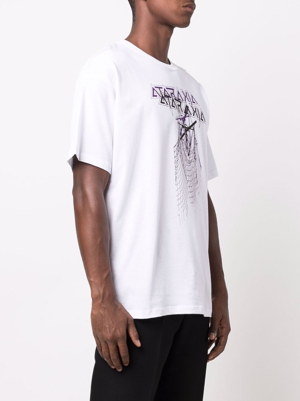 Raf Simons Oversized T-shirt With Hand Sign Print - White