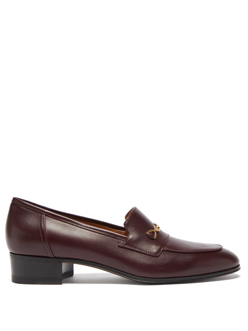 Gucci Gg Horsebit Leather Loafers - Burgundy | Editorialist