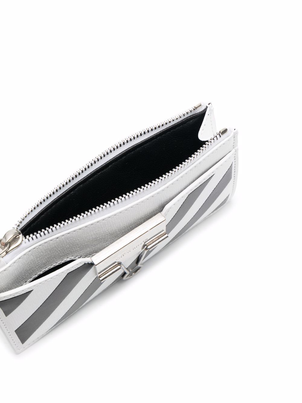 Off-White Off- Binder Clip Compact Wallet In White - 50% Off | Editorialist