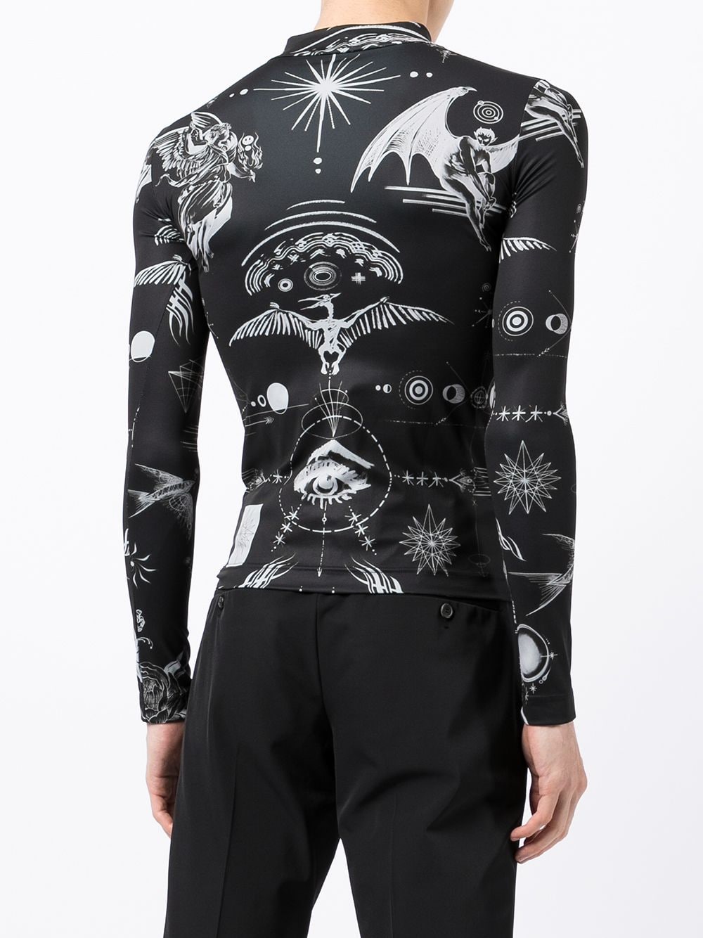 Sacai X Jean Paul Gaultier X Dr. Woo Printed Top In Black - 50