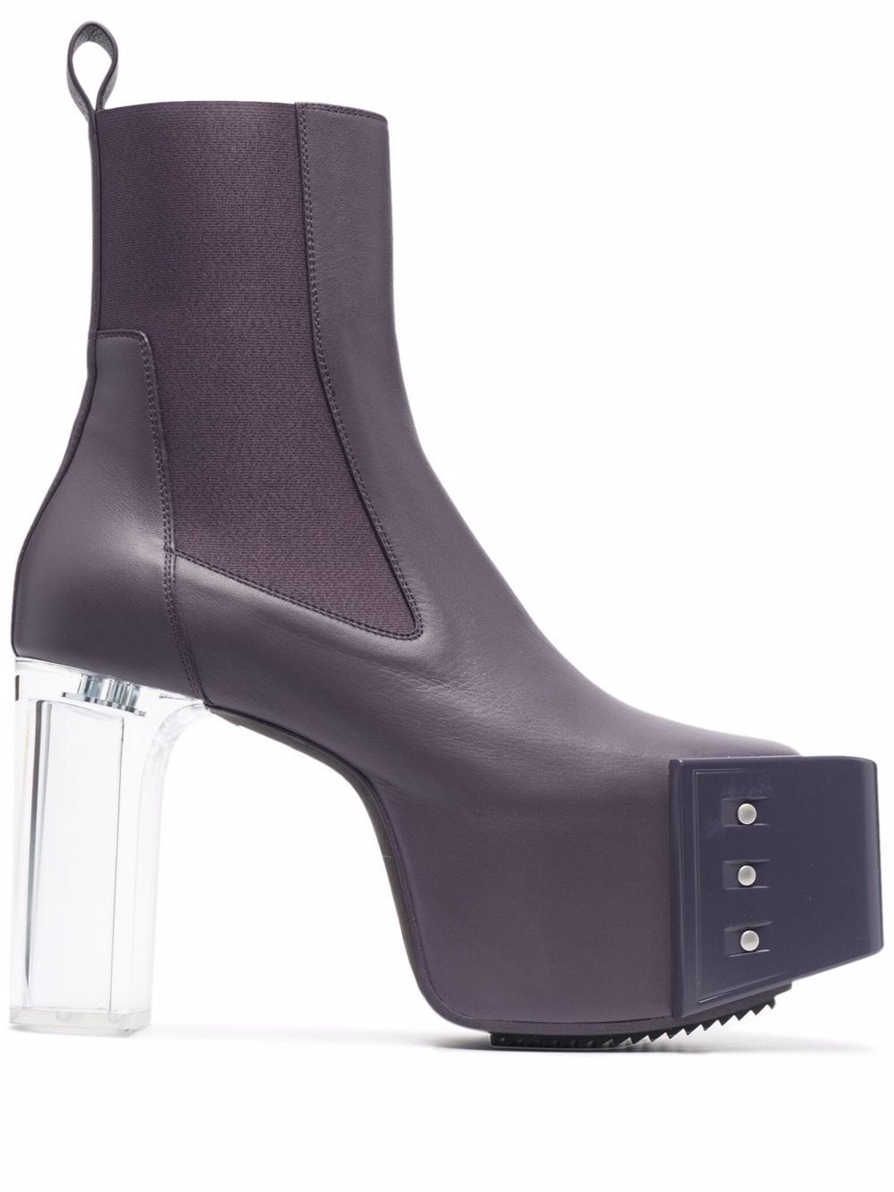 Rick Owens Beveled Platform Boots - Purple | Editorialist