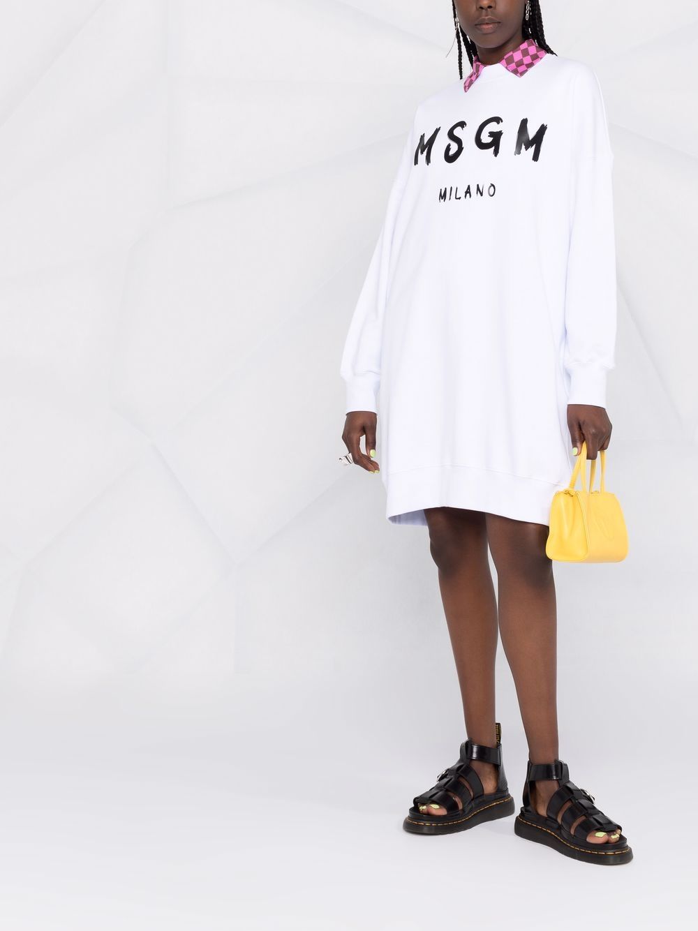 MSGM MSGM Logo-Print Jersey Dress