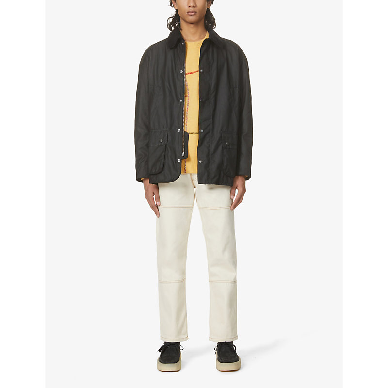 BARBOUR Ashby Corduroy-Trimmed Waxed Cotton Jacket