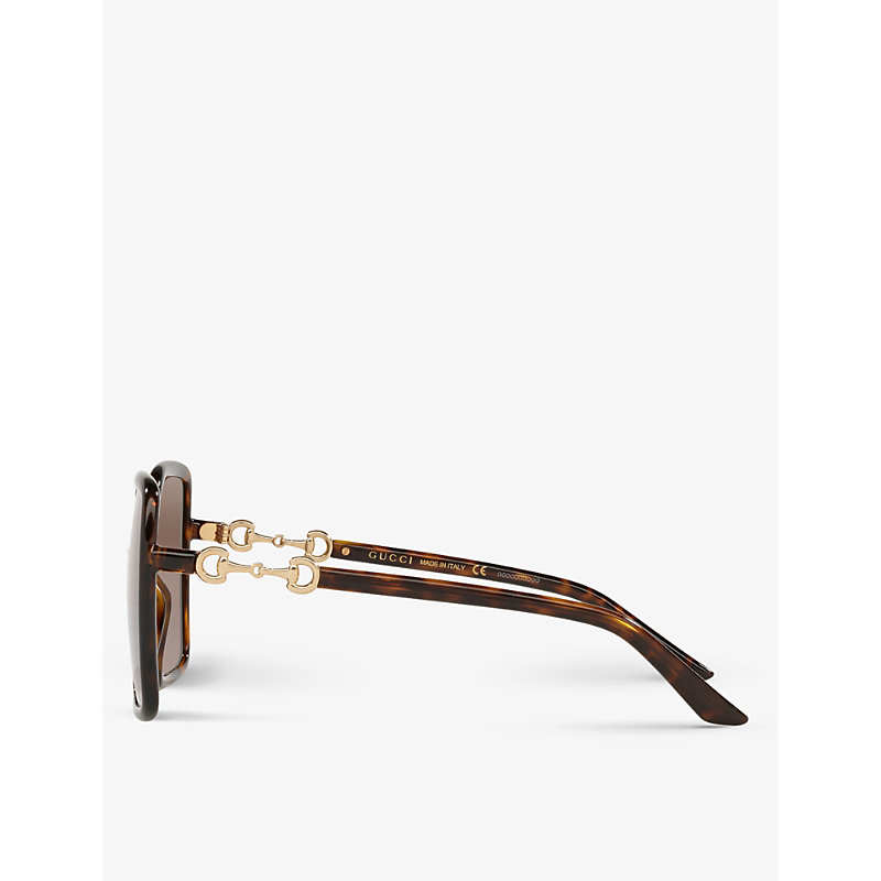 Gucci Gg0890s Horsebit-Embellished Square-Frame Sunglasses In