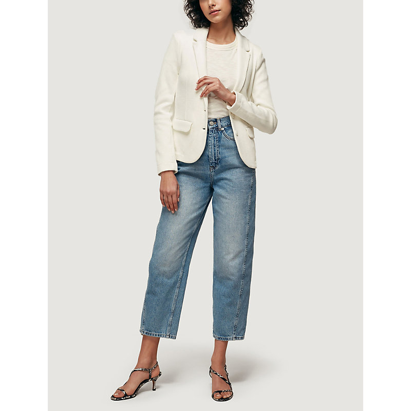 WHISTLES Whistles Single-Breasted Cotton-Jersey Jacket
