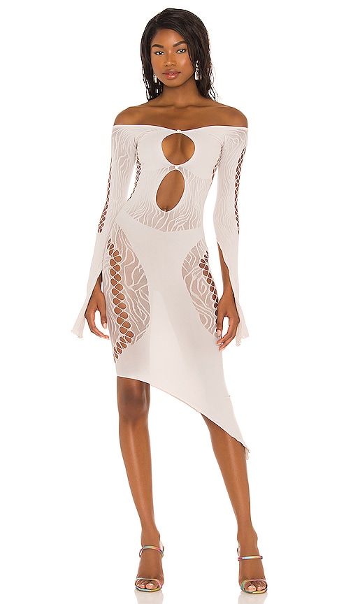 Poster Girl The Charlotte Dress In White - Bone | Editorialist Poster Girl The Charlotte Dress In White - Bone | Editorialist