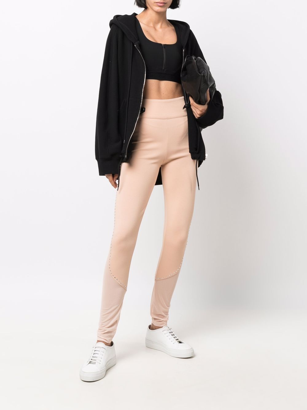 PHILIPP PLEIN PHILIPP PLEIN Stud-Detail Sheer-Panel Leggings