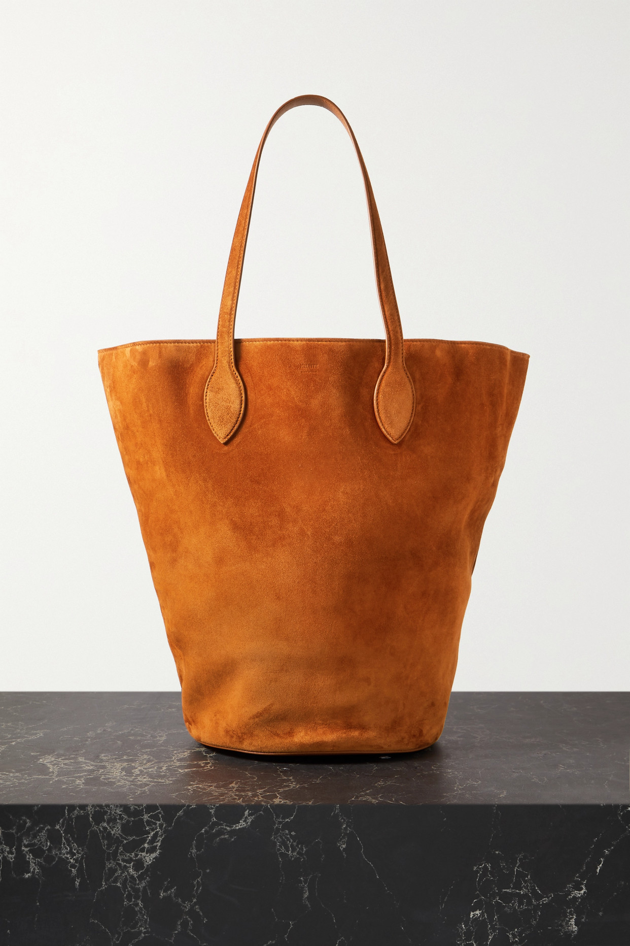 Khaite Osa Medium Suede Tote - Brown | Editorialist