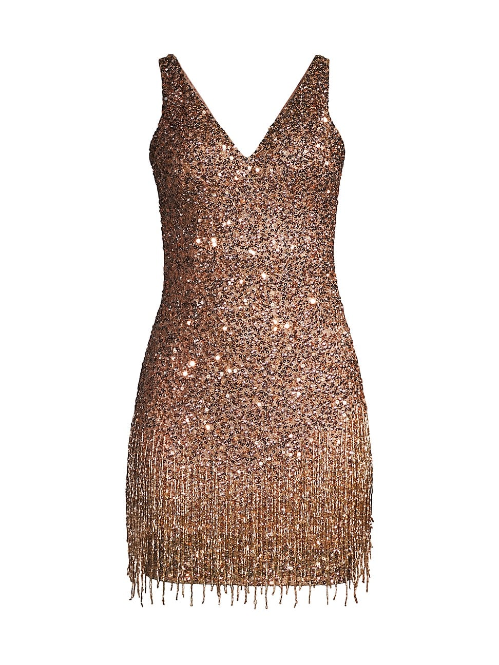 Mac Duggal Beaded Mini Sheath Dress - Copper | Editorialist