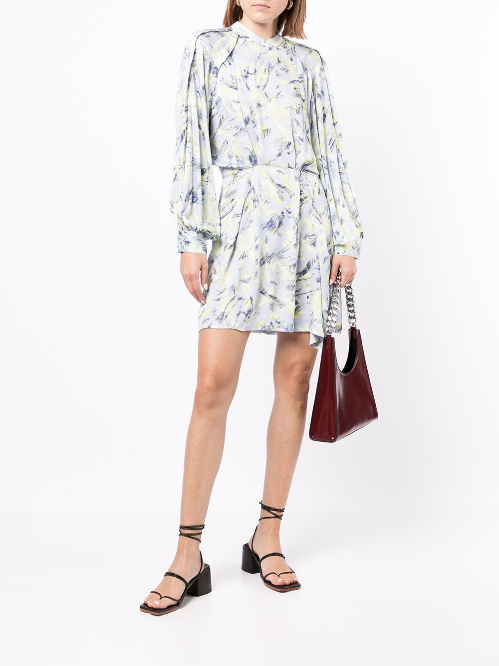 IRO PARIS IRO Kardes Feather-Print Mini Dress