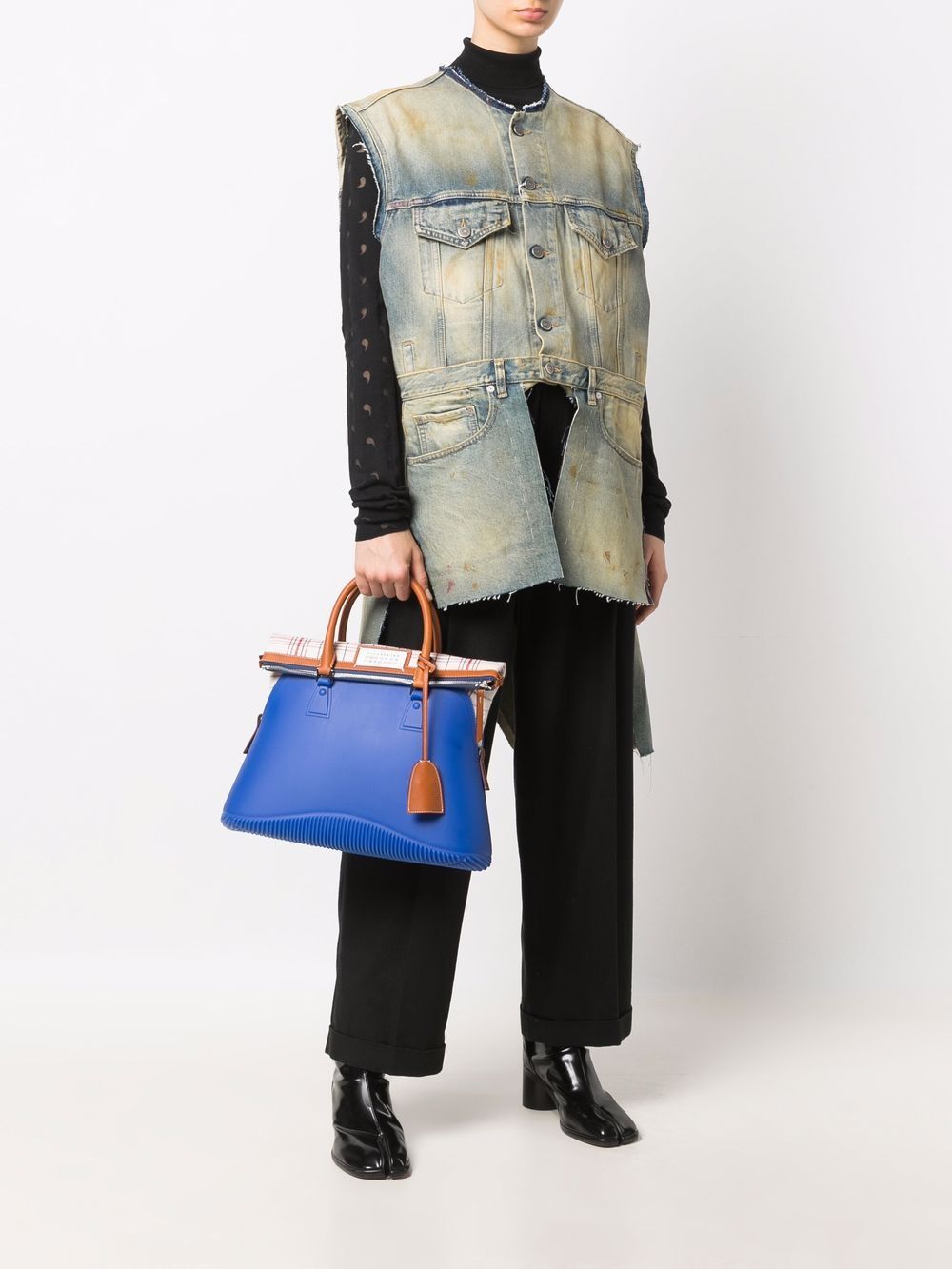 MAISON MARGIELA Maison Margiela Derelict Asymmetric Denim Gilet