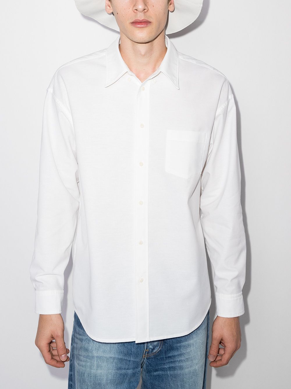 Visvim Albacore Garuda Cotton Shirt In White - 30% Off | Editorialist