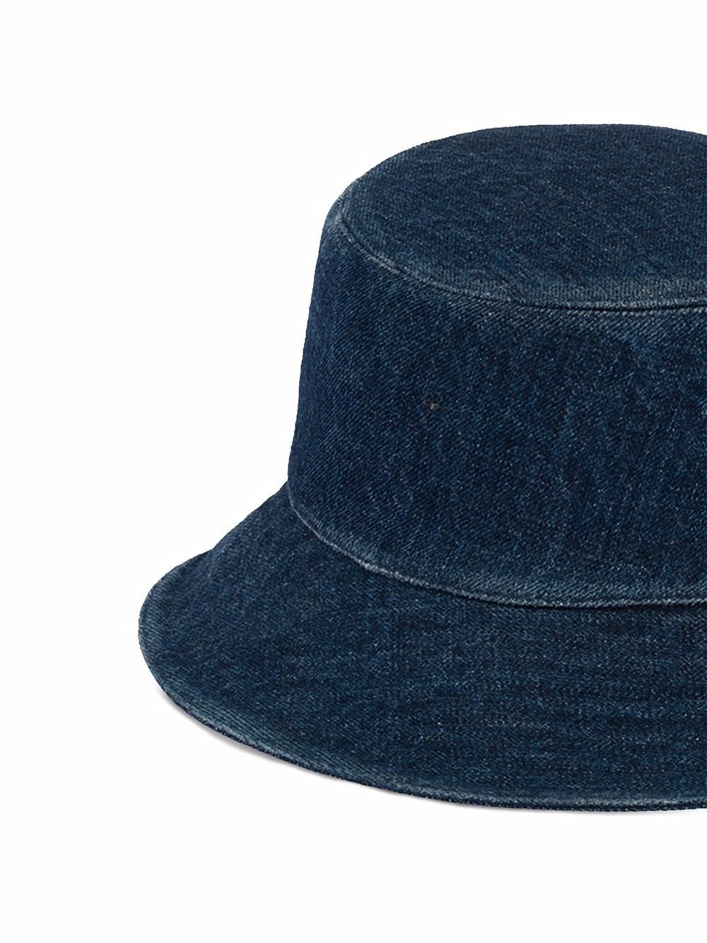 Miu Miu Denim Logo Bucket Hat - Blue | Editorialist display picture 2