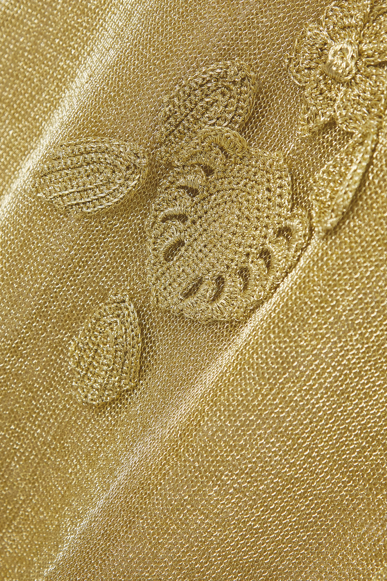 pemma crochet dress - gold product info and reviews Thelma Metallic Crochet Dress – Retrofete
