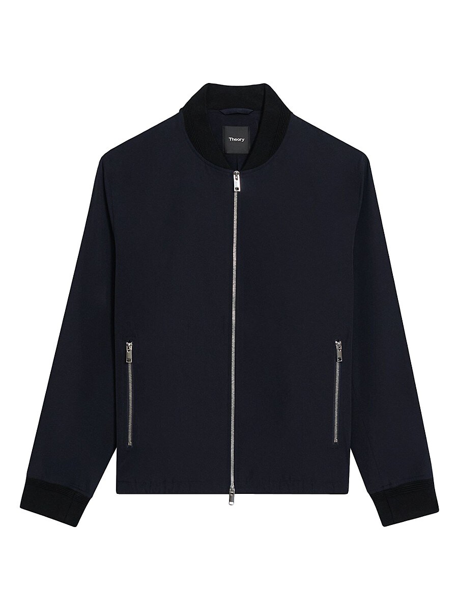 Theory City Bomber Jacket In Baltic - 25% Off | Editorialist