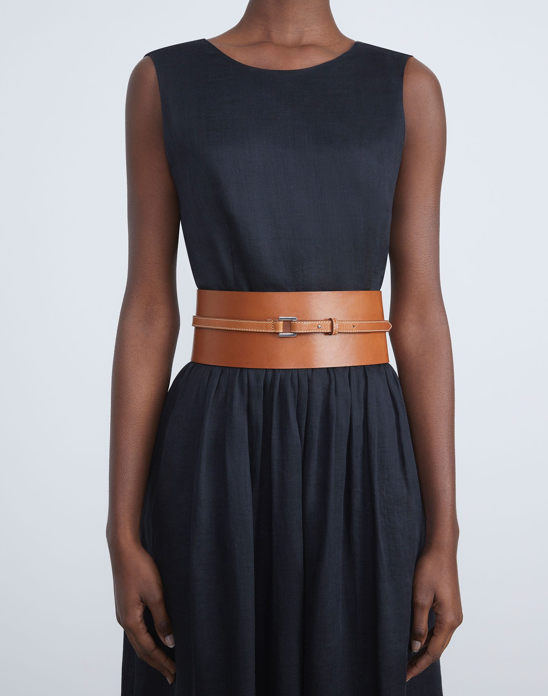 NEW NWT LAFAYETTE 148 NEW YORK VACHETTA LEATHER OBI BELT Vachetta Leather Double Wrap Belt | Lafayette 148 New York main image 3
