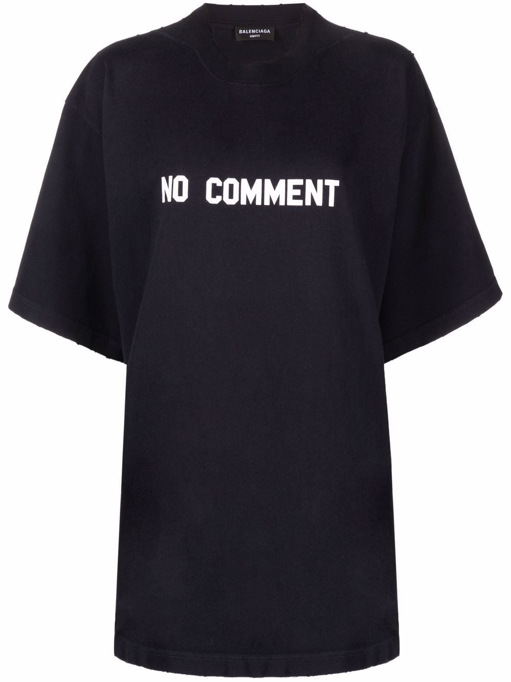 Balenciaga No Comment Oversized T-Shirt - Blue | Editorialist
