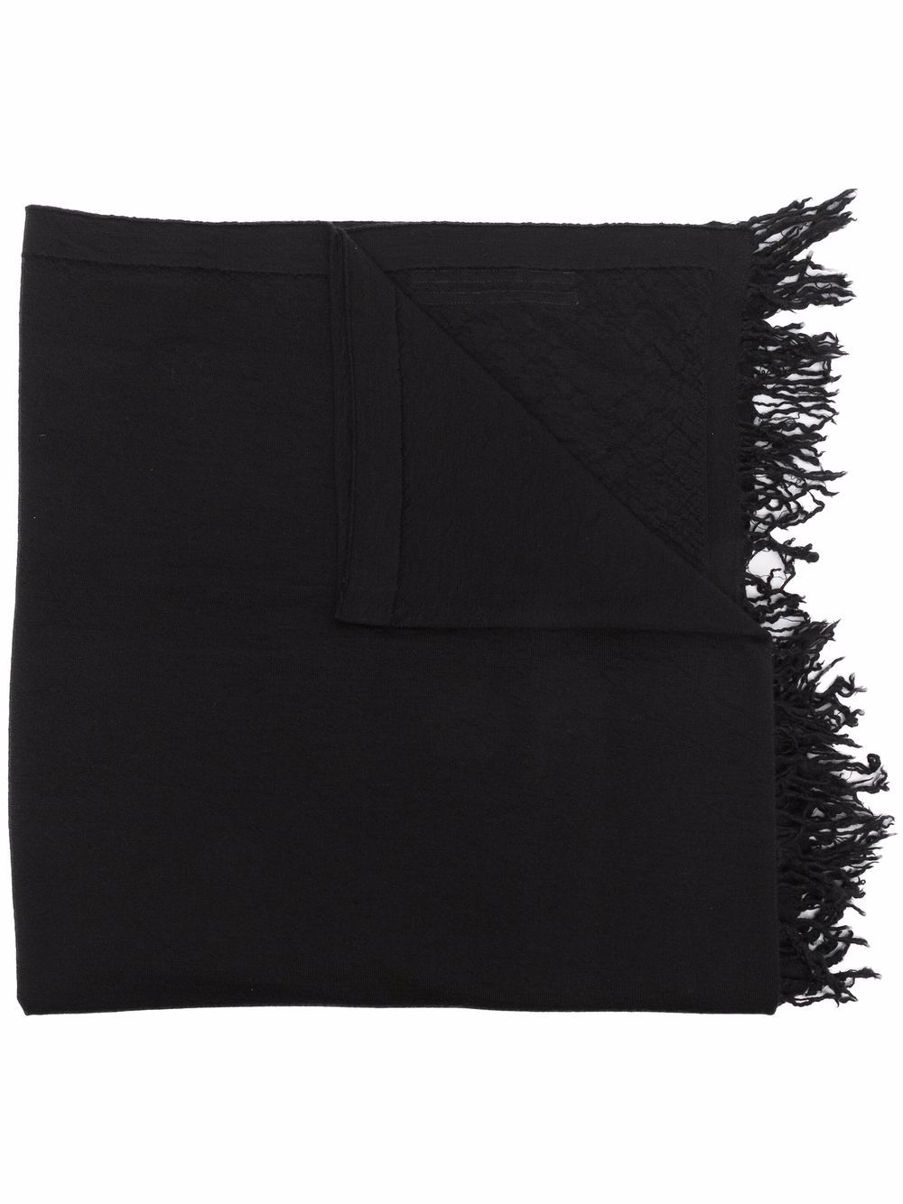 Rick Owens Fogachine Knitted Blanket Scarf - Black | Editorialist