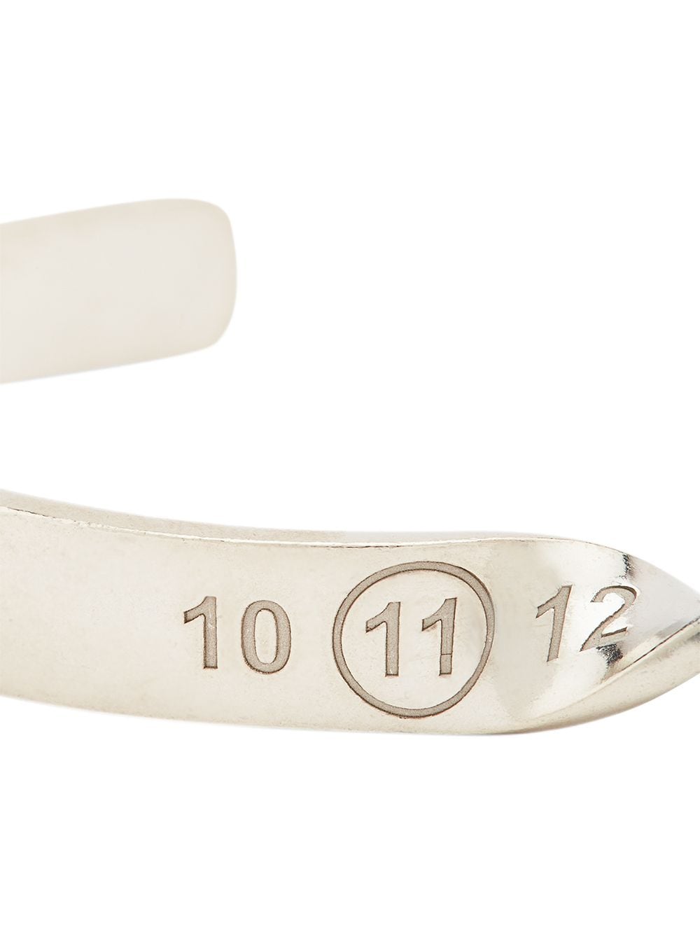 Maison Margiela Twisted Number-Engraved Bracelet - Silver