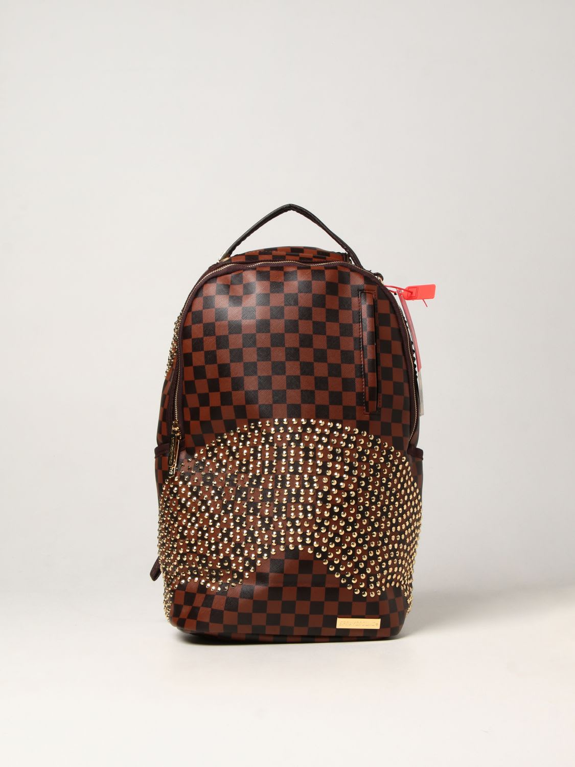 SPRAYGROUND Backpack Gold Rivet Backpack In Vegan Leather - Brown ...
