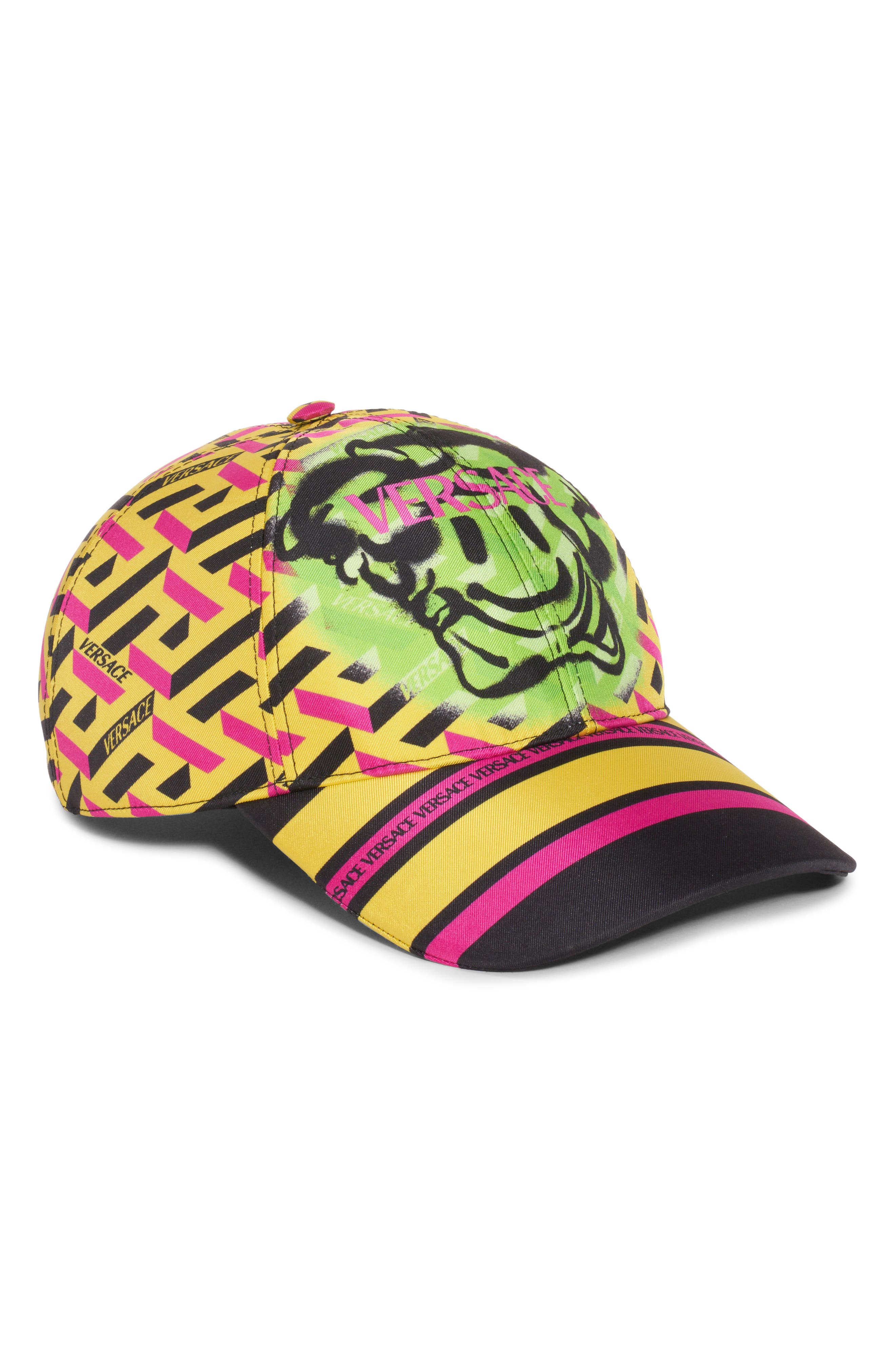 Versace Medusa Logo Print Ivory White Baseball Cap Hat size 58 Versace Unisex Logo Print Medusa Head Black Baseball Cap Hat main image 2
