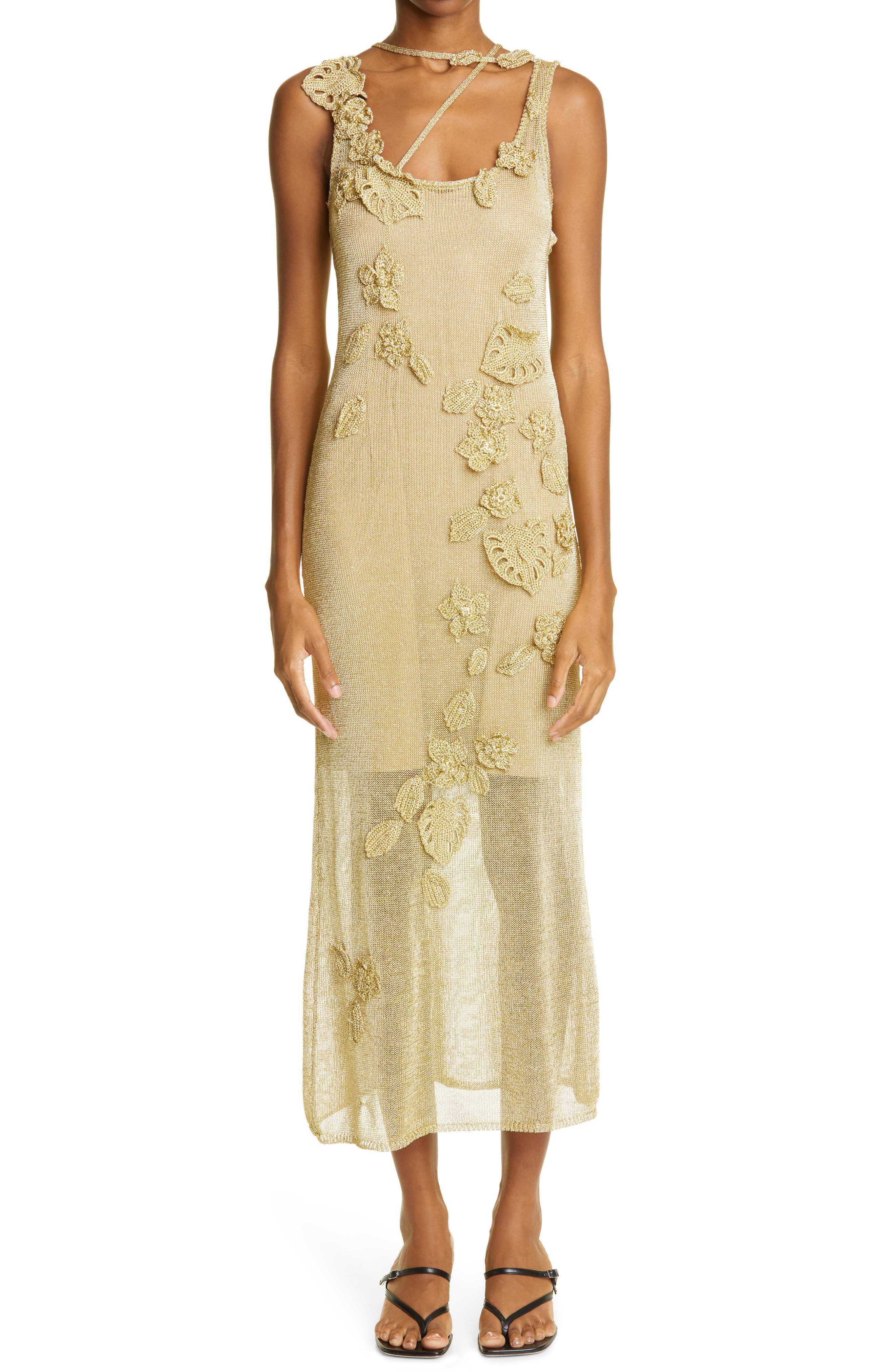 Cult Gaia Pemma Knit Maxi Dress - Gold | Editorialist