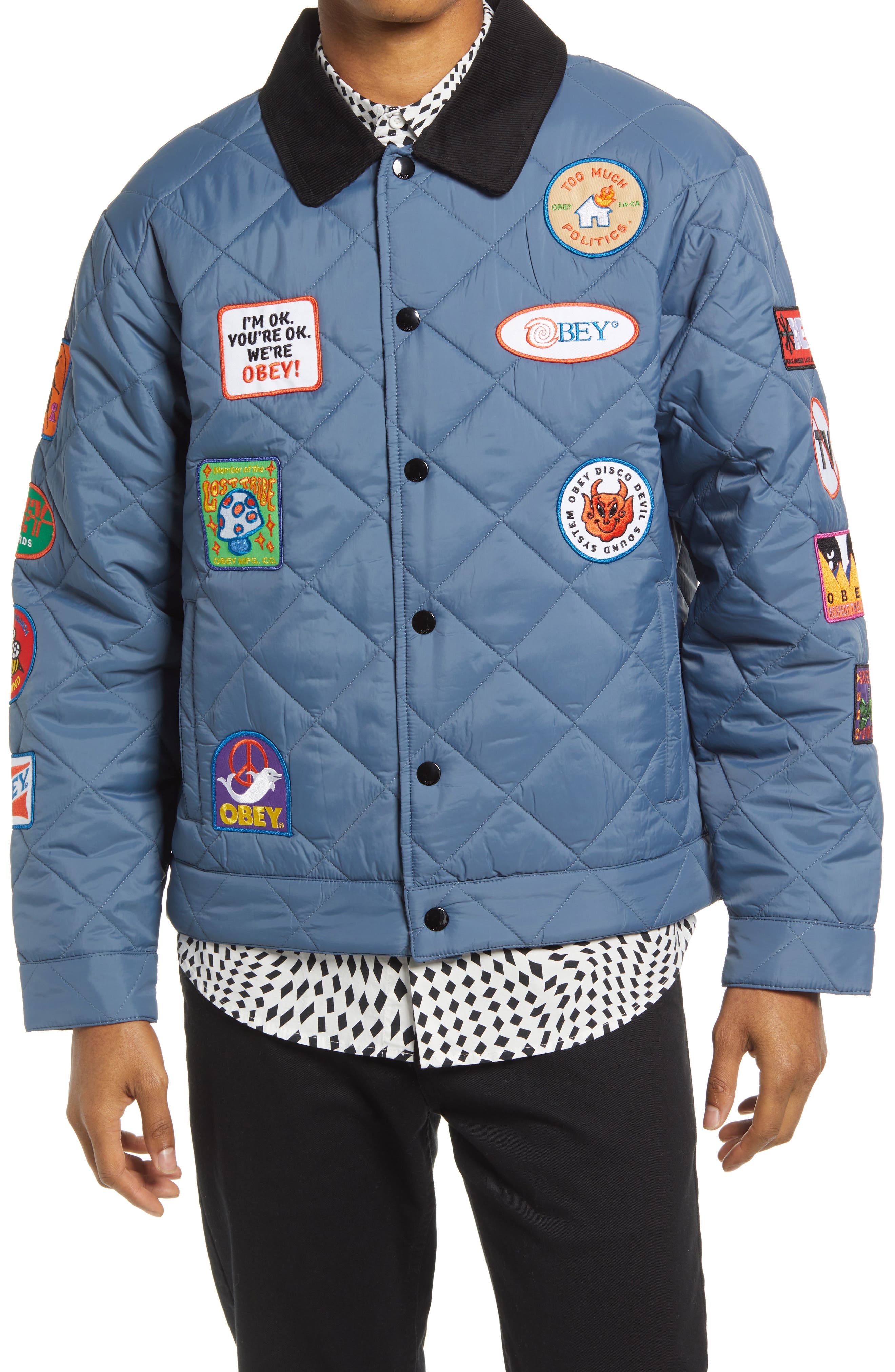 obey patch jacket