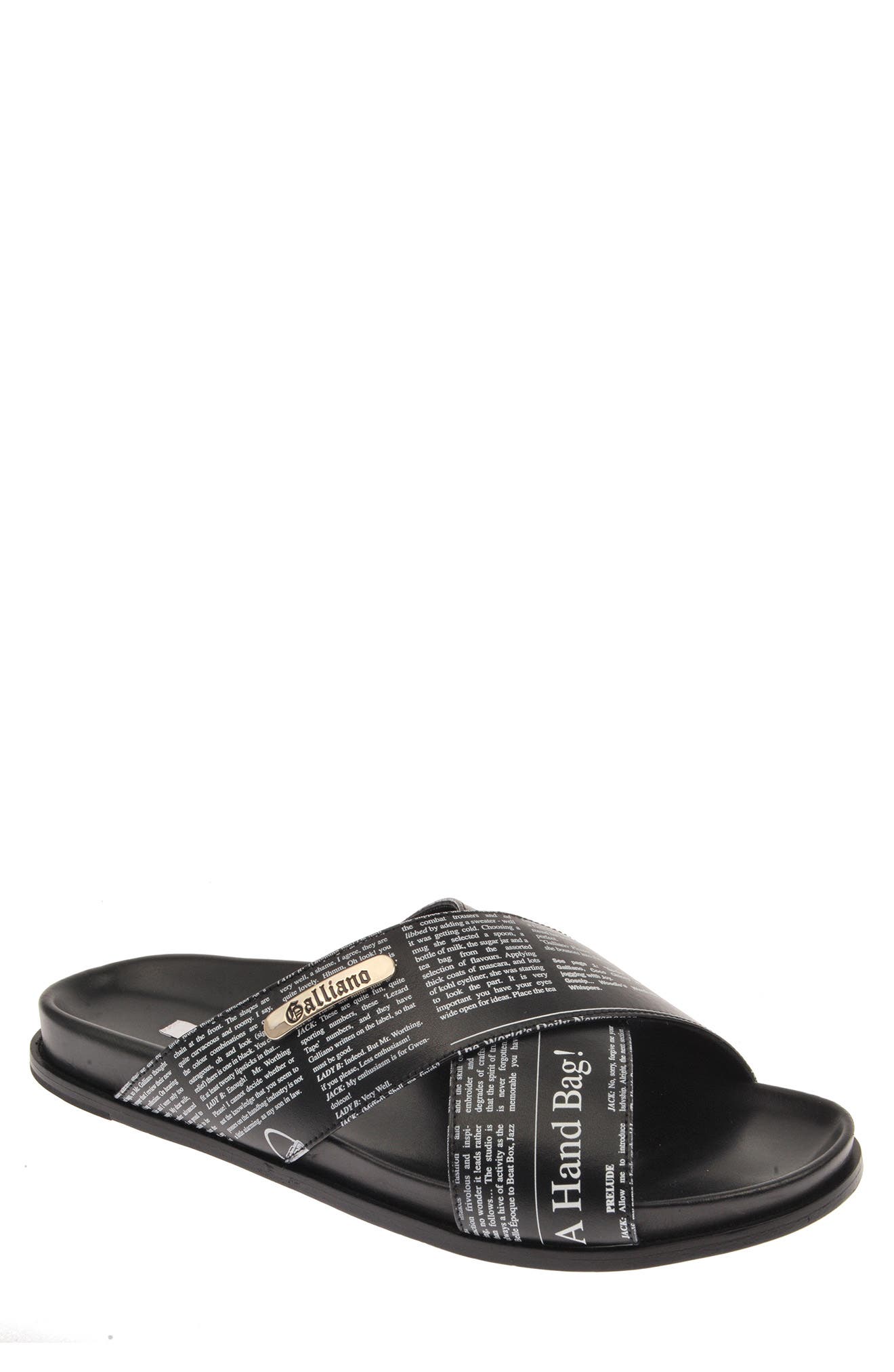 John Galliano John Galliano Crisscross Slide Sandal - Black  display picture 2