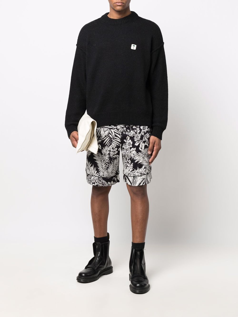 PALM ANGELS Palm Angels Parrot-Print Track Shorts