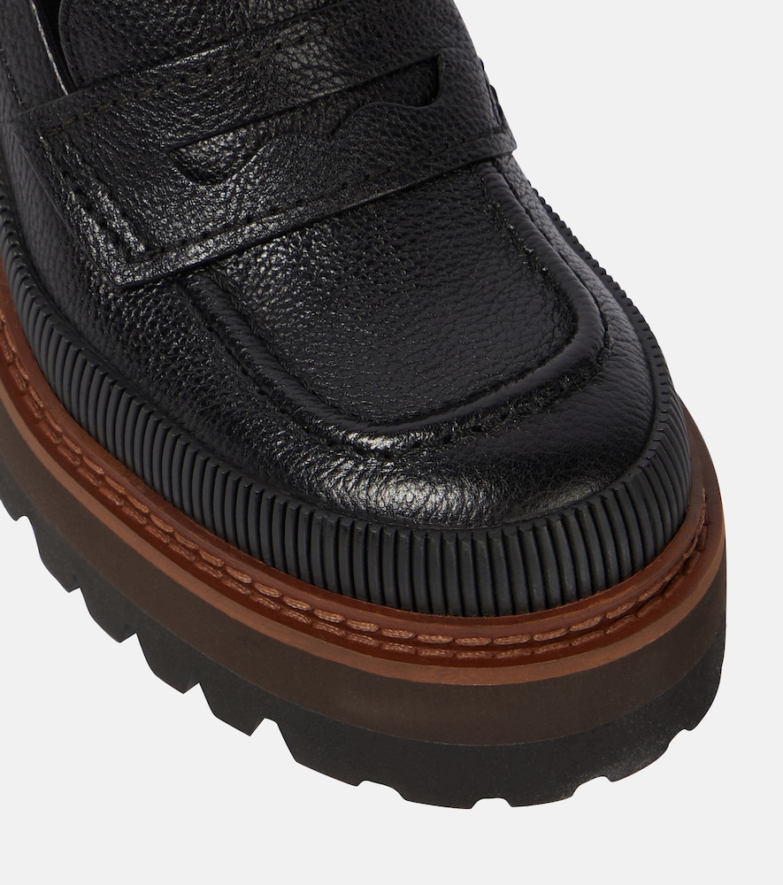 See By Chloé Mahalia Leather Platform Loafers In Black - 30% Off