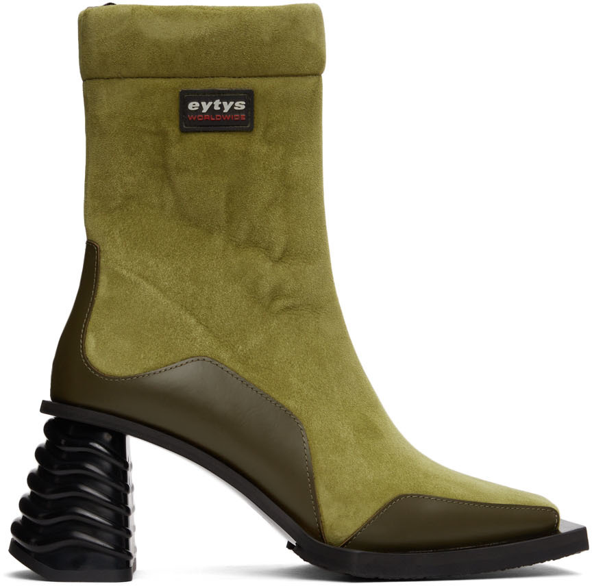 Eytys Green Gaia Boots In Olio 70% Off Editorialist