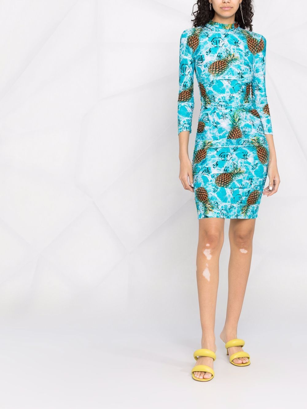 PHILIPP PLEIN Philipp Plein pineapple skies printed mini dress