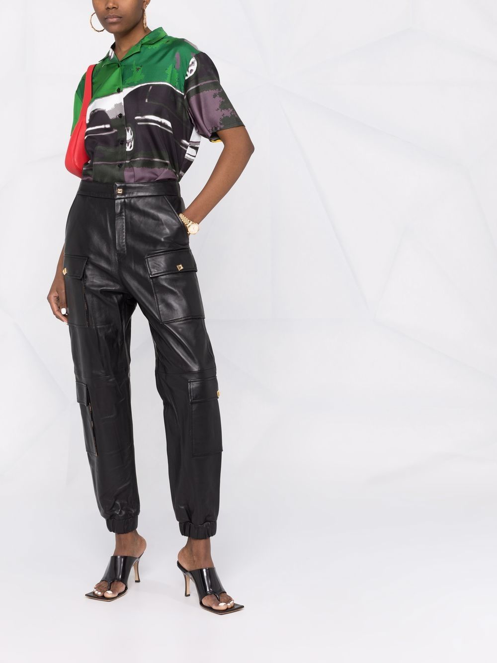 PHILIPP PLEIN Philipp Plein Leather Jogging Trousers