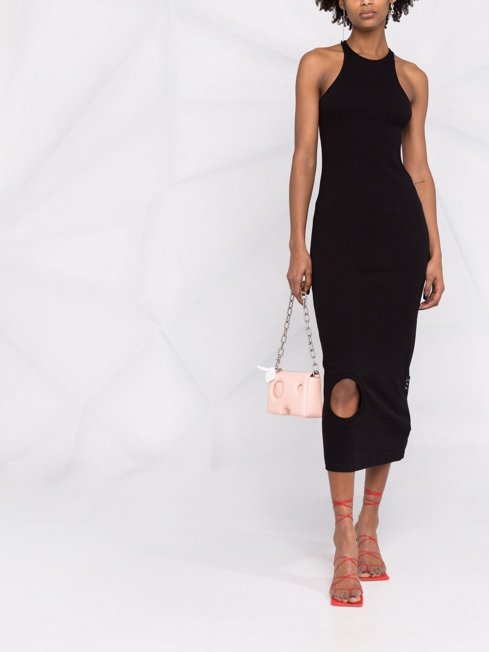 OFF-WHITE Cut-Out Midi Dress