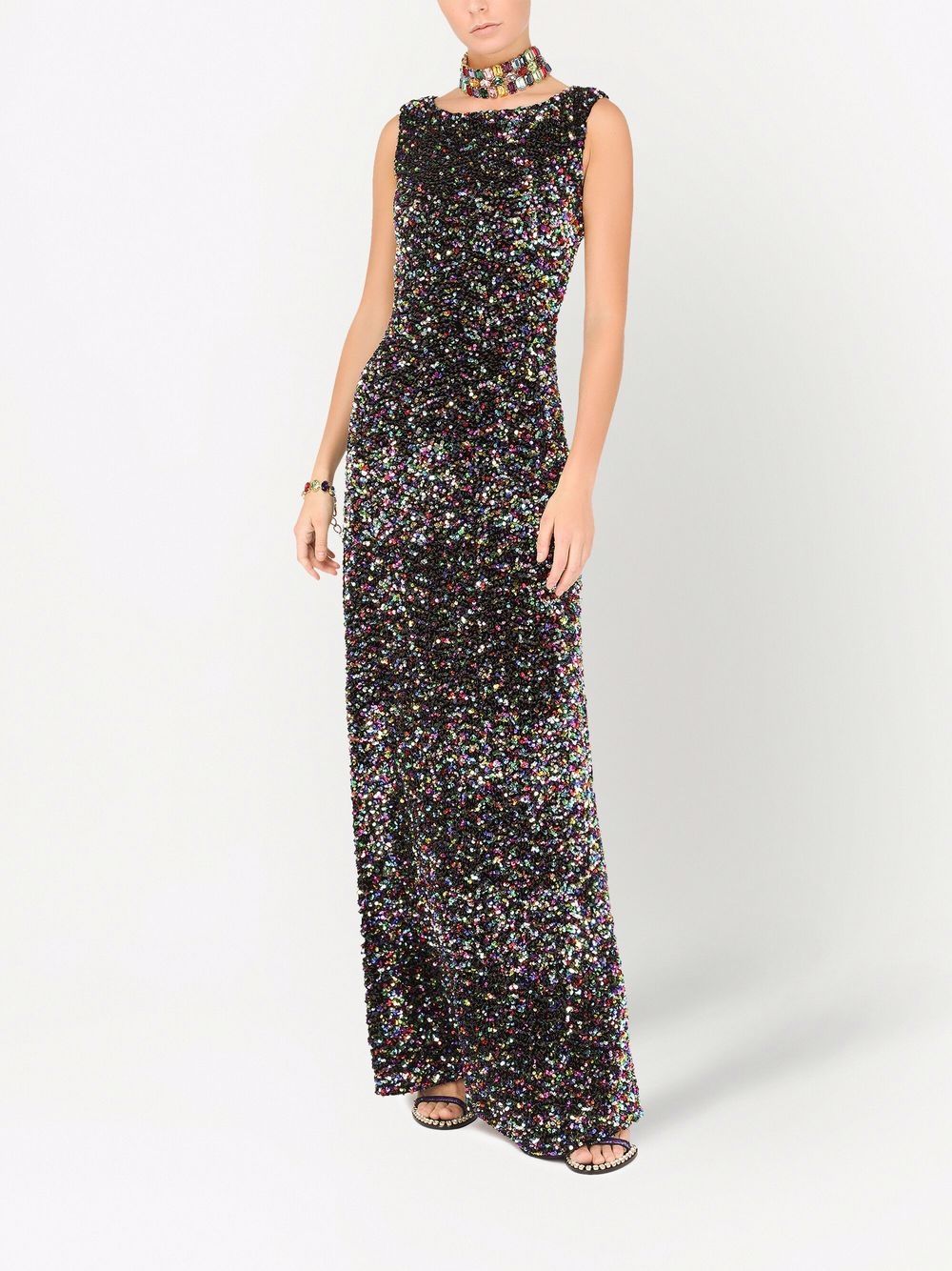 DOLCE & GABBANA Dolce & Gabbana Sequin-Embellished Evening Gown
