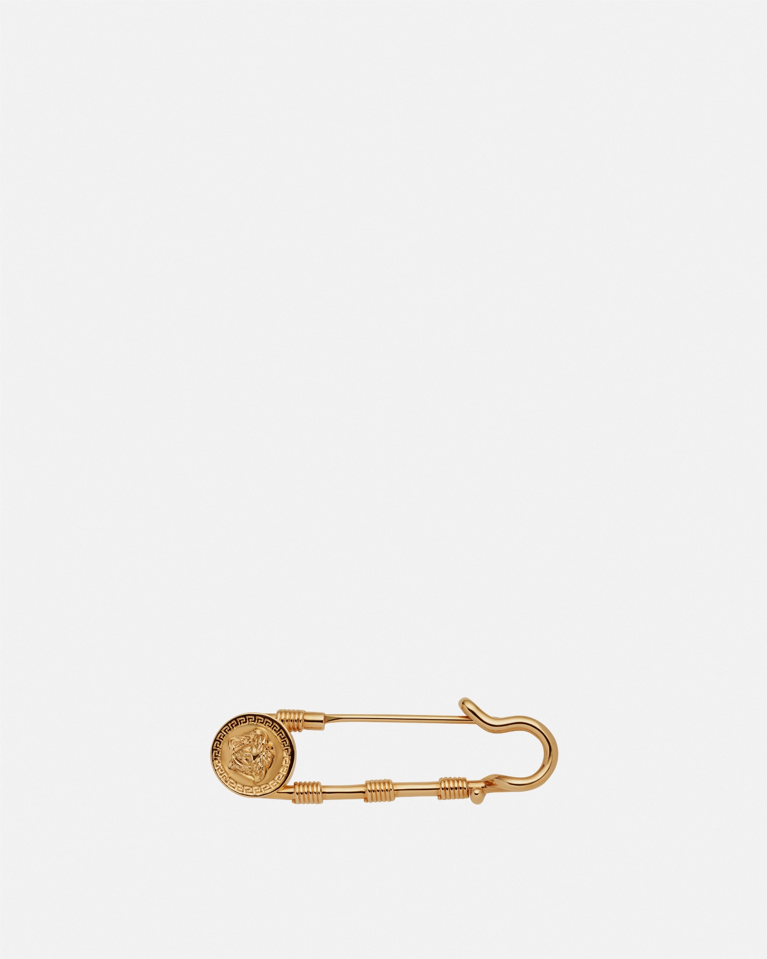 Versace Medusa Safety Pin Brooch - Gold | Editorialist