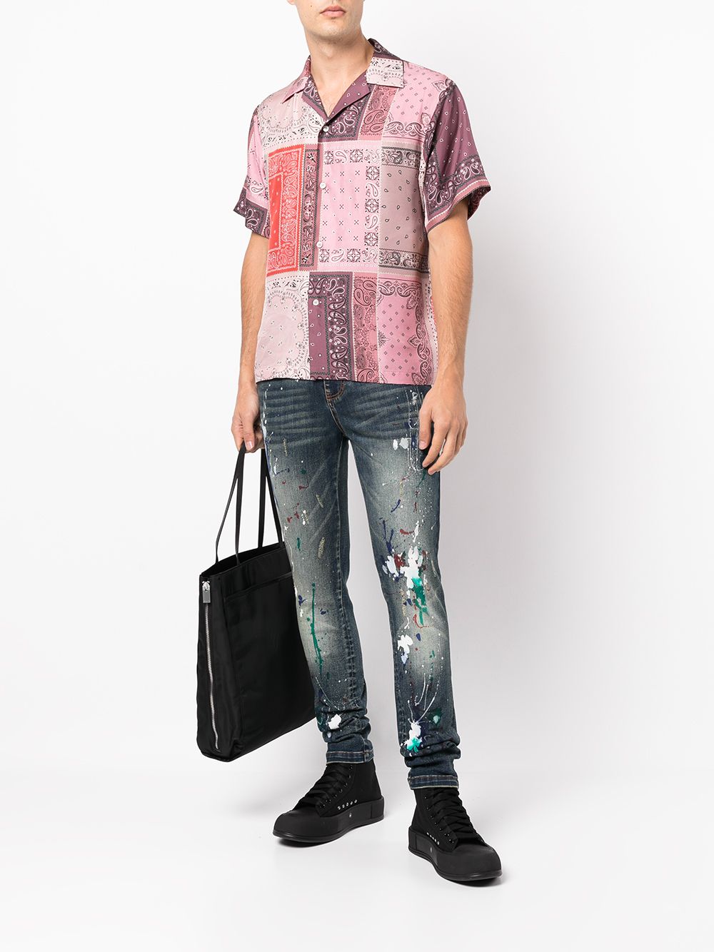 GOD'S MASTERFUL CHILDREN God's Masterful Children Hand-Painted Jeans