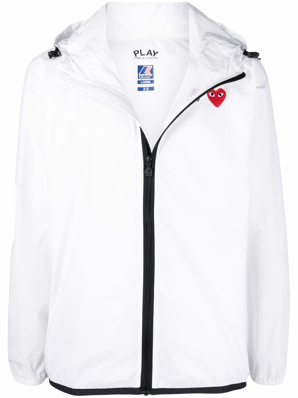 PLAY COMME DES GARCON Comme Des Garçons Play x K-Way Zipped Hooded Jacket