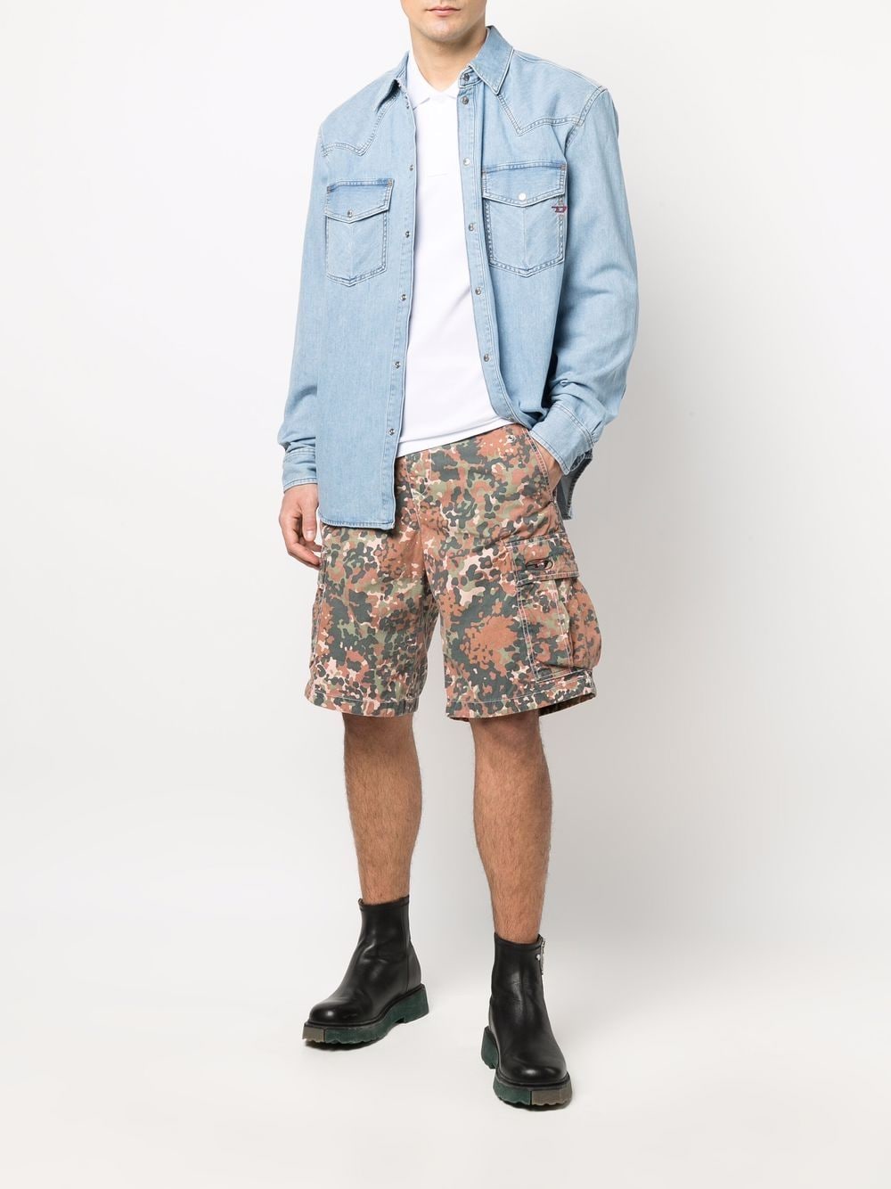DIESEL® Diesel Cotton Logo Polo Shirt