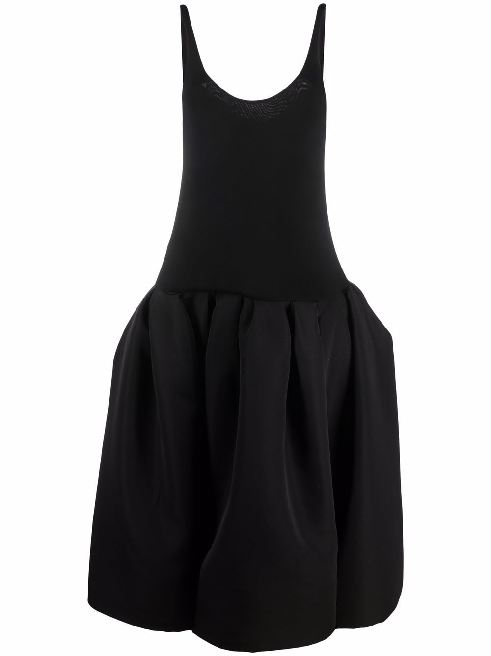 khaite drop waist dress Khaite Dixi Dress in Almandine - Almandine Designer Dress main image 0