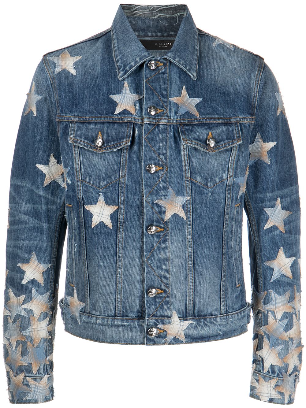 AMIRI AMIRI Printed Star Patch Denim Jacket