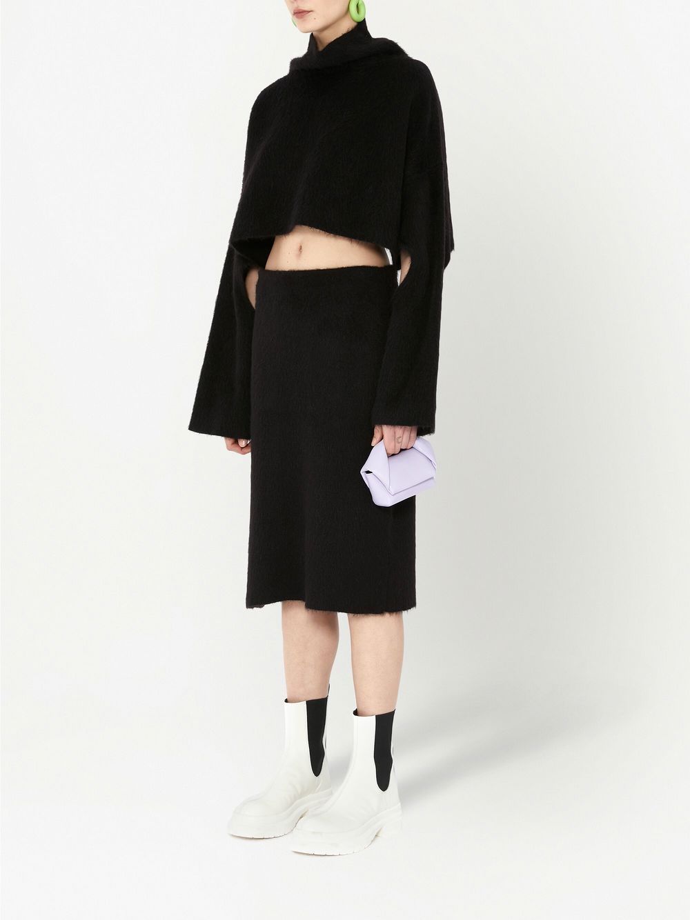 JW ANDERSON JW Anderson Wool-Blend Midi Pencil Skirt