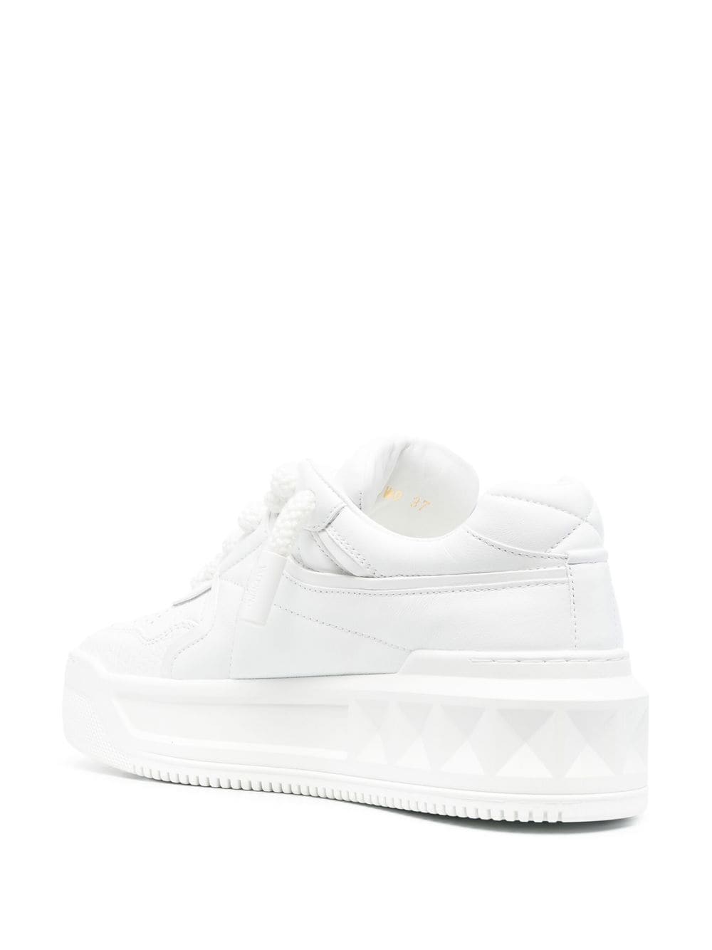 Valentino Garavani One Stud Xl Leather Sneakers - White | Editorialist