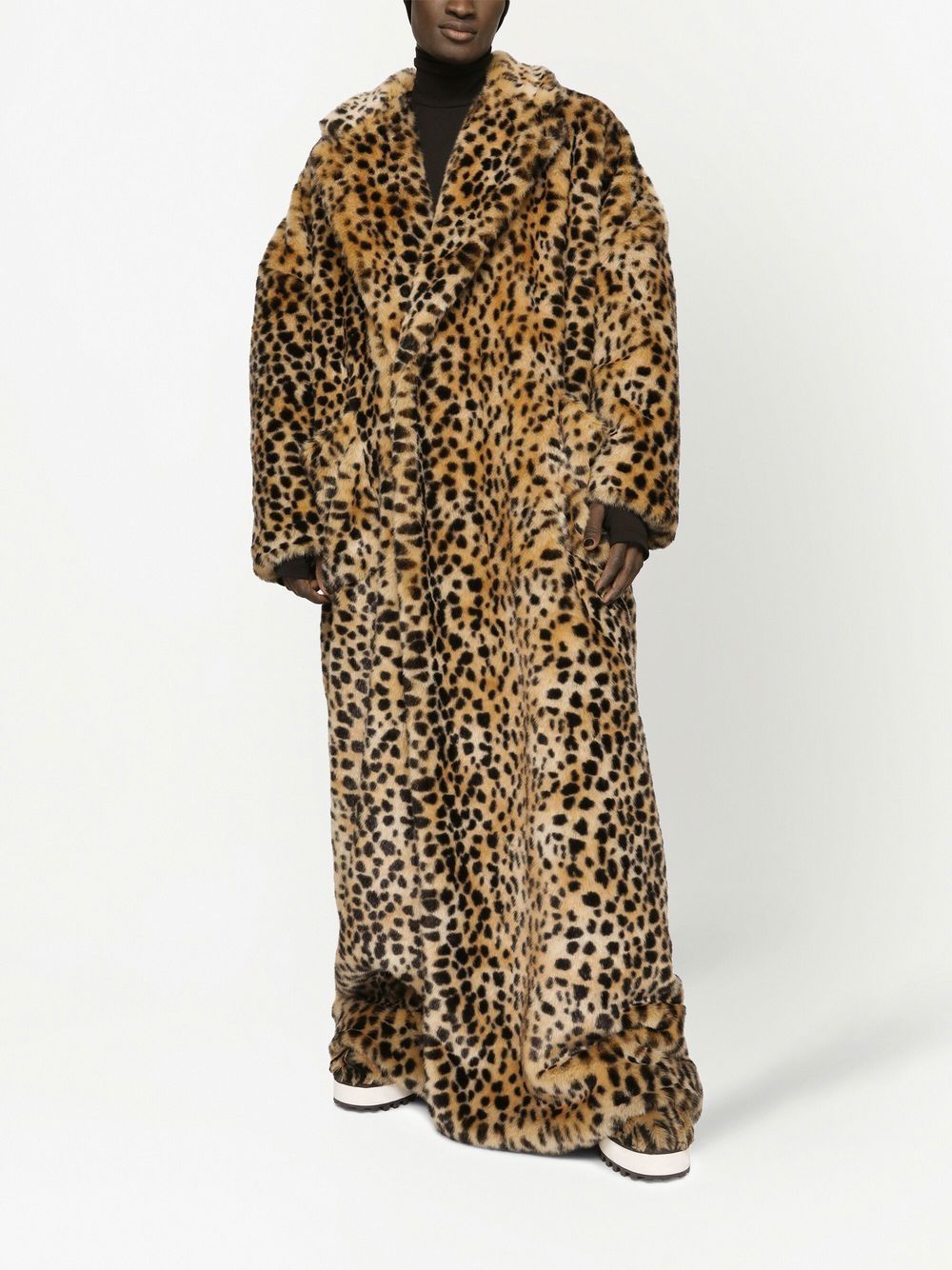 DOLCE & GABBANA Dolce & Gabbana Leopard-Print Faux-Fur Coat