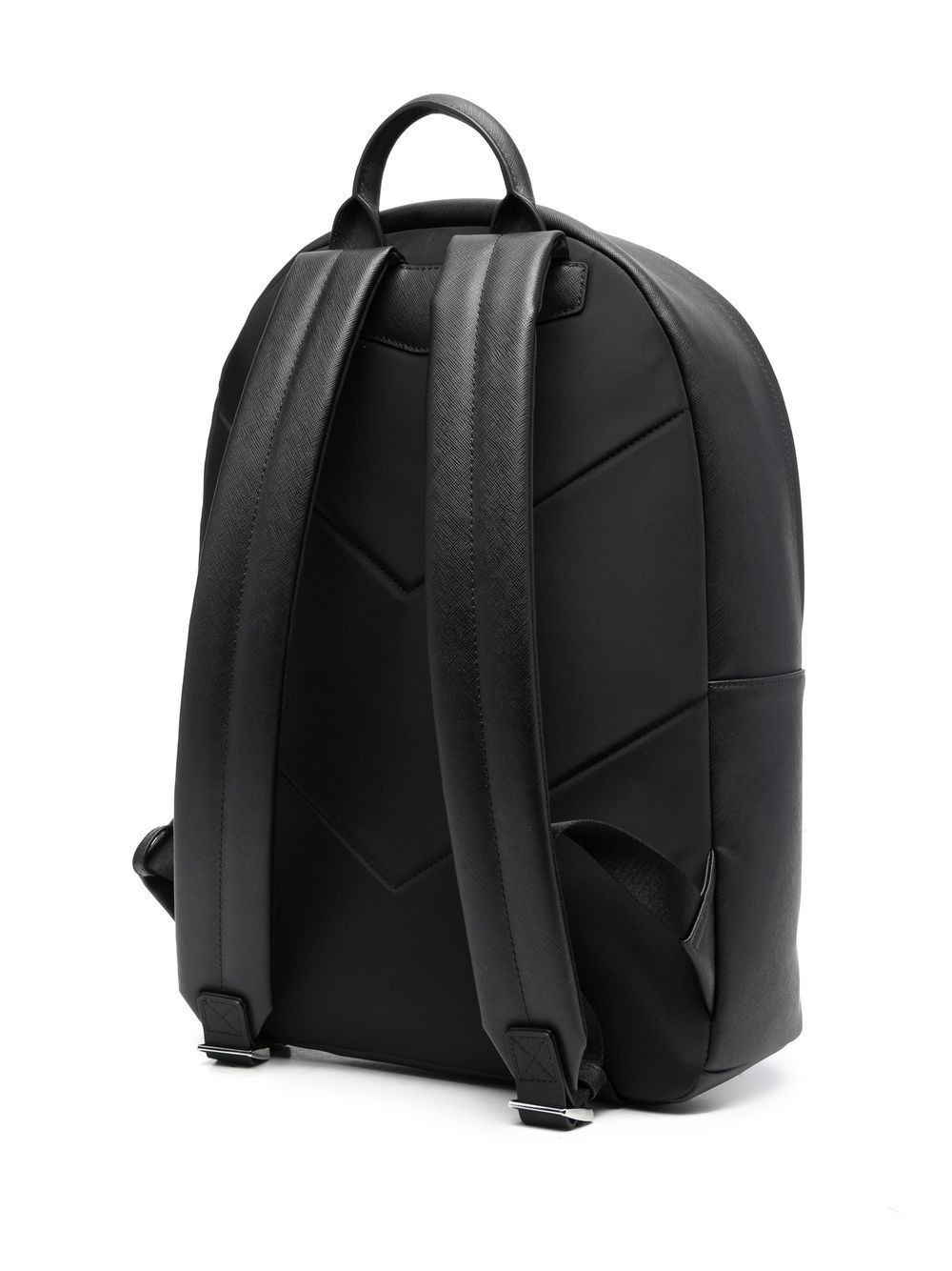 armani black leather backpack Emporio With Logo, Men's, The exterior highlights meticulous construction with a main compartment and secure fastening Giorgio Armani Leather backpack |