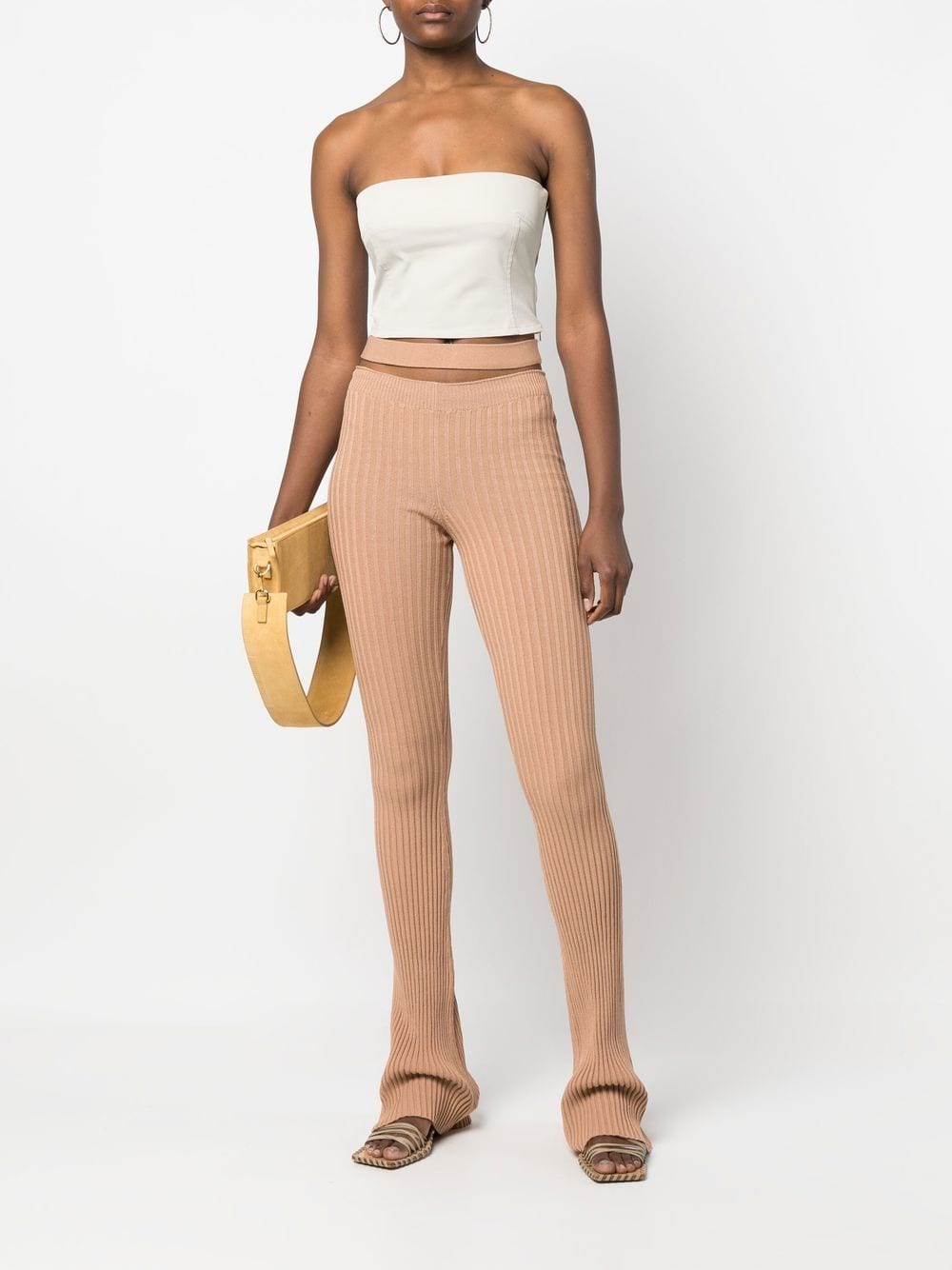ANDREADAMO Cut-Out Detail Knit Leggings