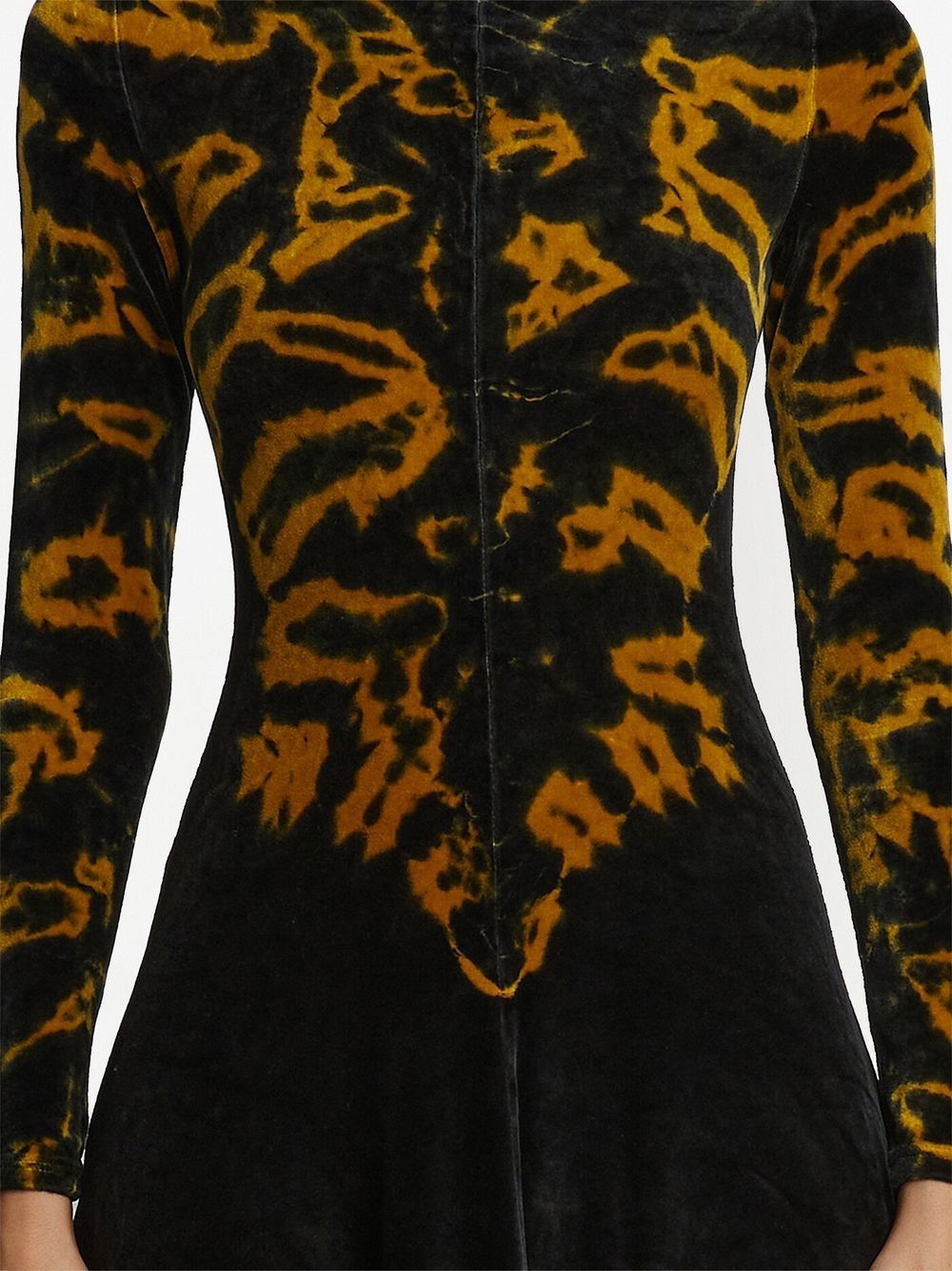 black and gold tie dye dress Yellow Tie Dye O-Ring Cut Out Gold Belted Double Slit Maxi Dress Small main image 0