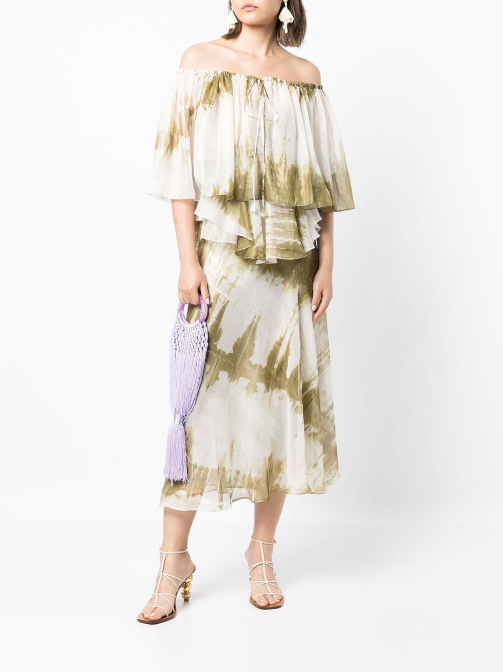 BAMBAH Bambah Off-Shoulder Tie-Dye Blouse