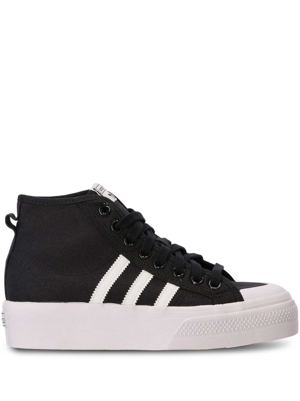 Adidas Nizza Platform Mid-Top Sneakers - Black - 26% Off | Editorialist