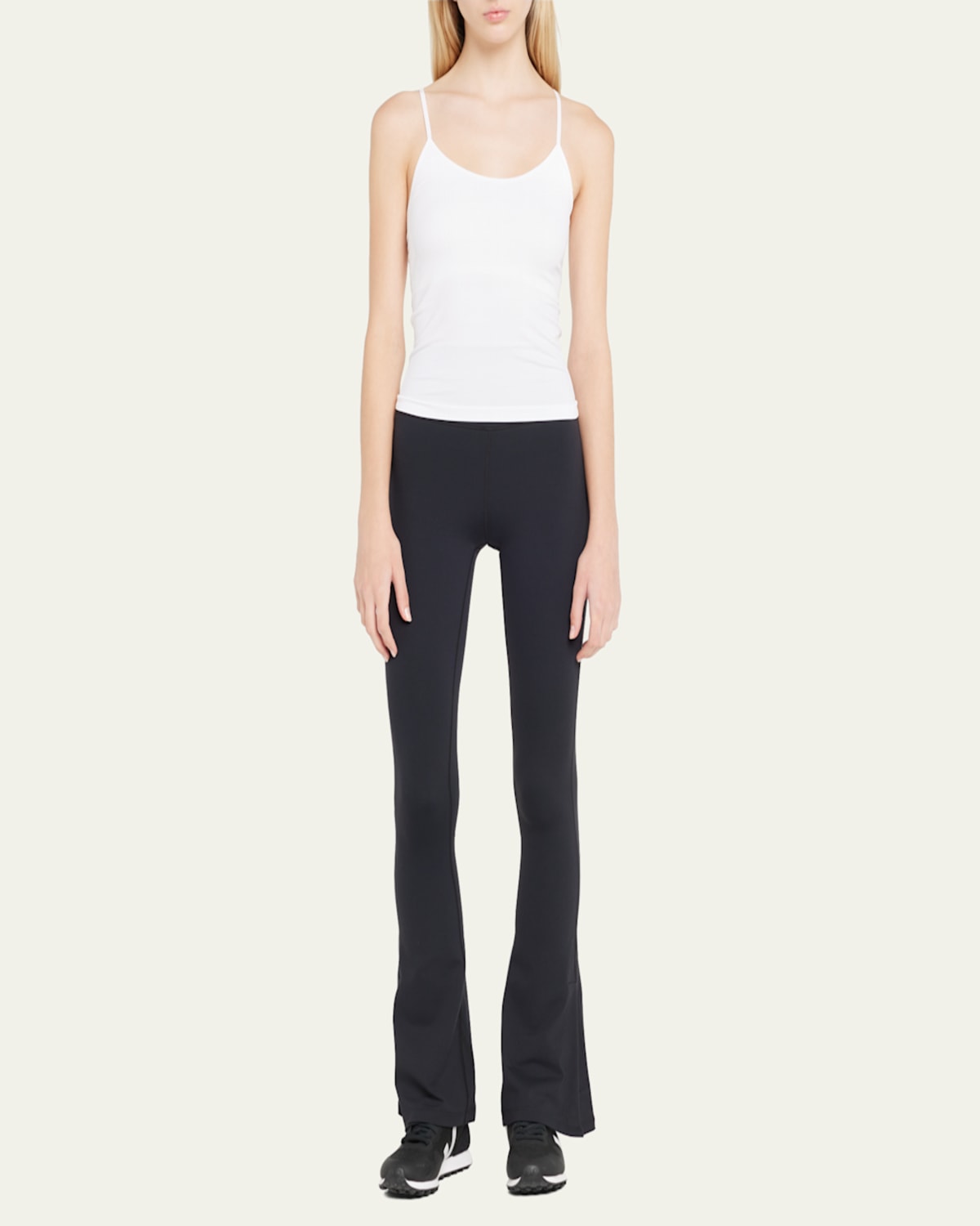 SPLITS59 racquel high-waisted slit flare pants